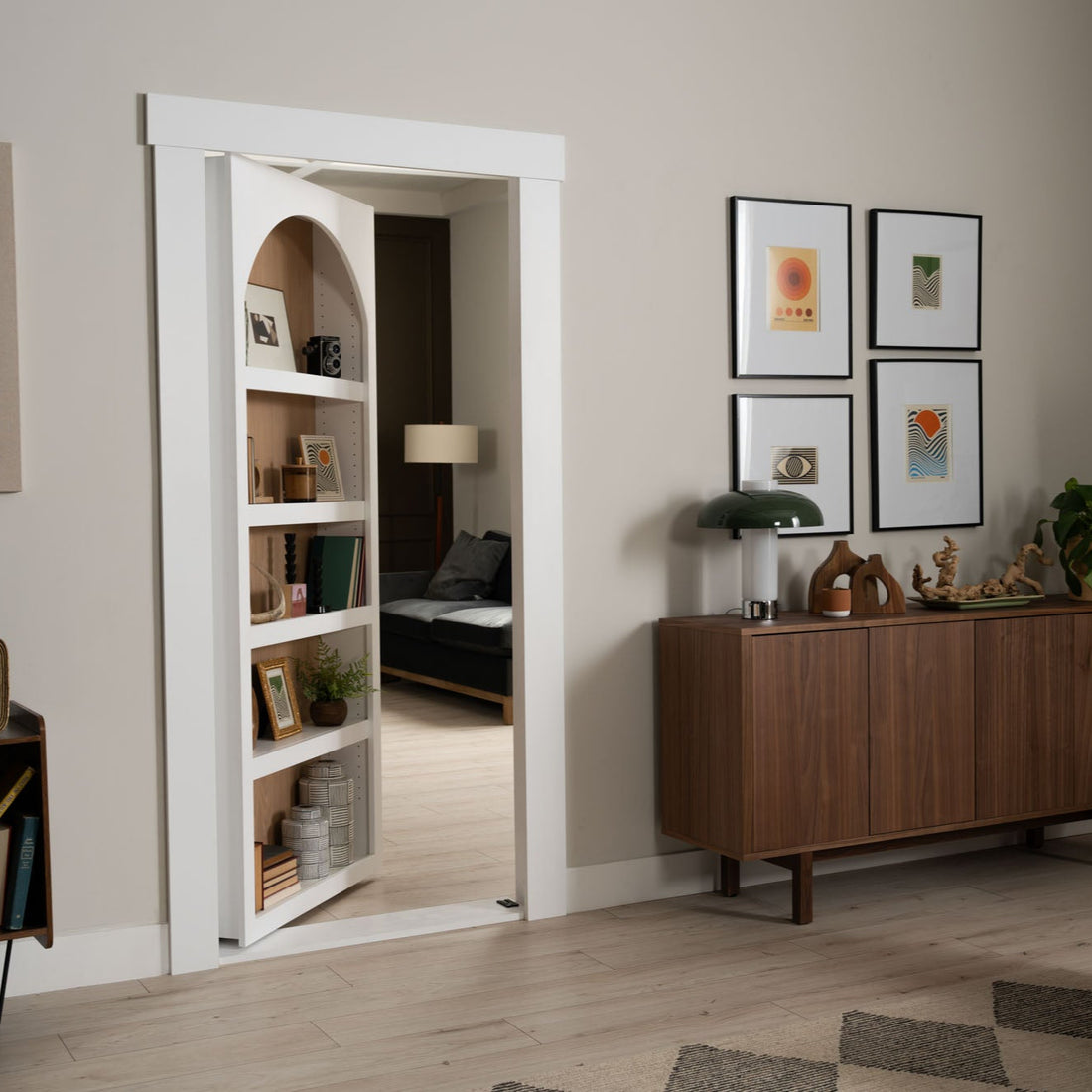 Archway Bookcase Door – Murphy Door®
