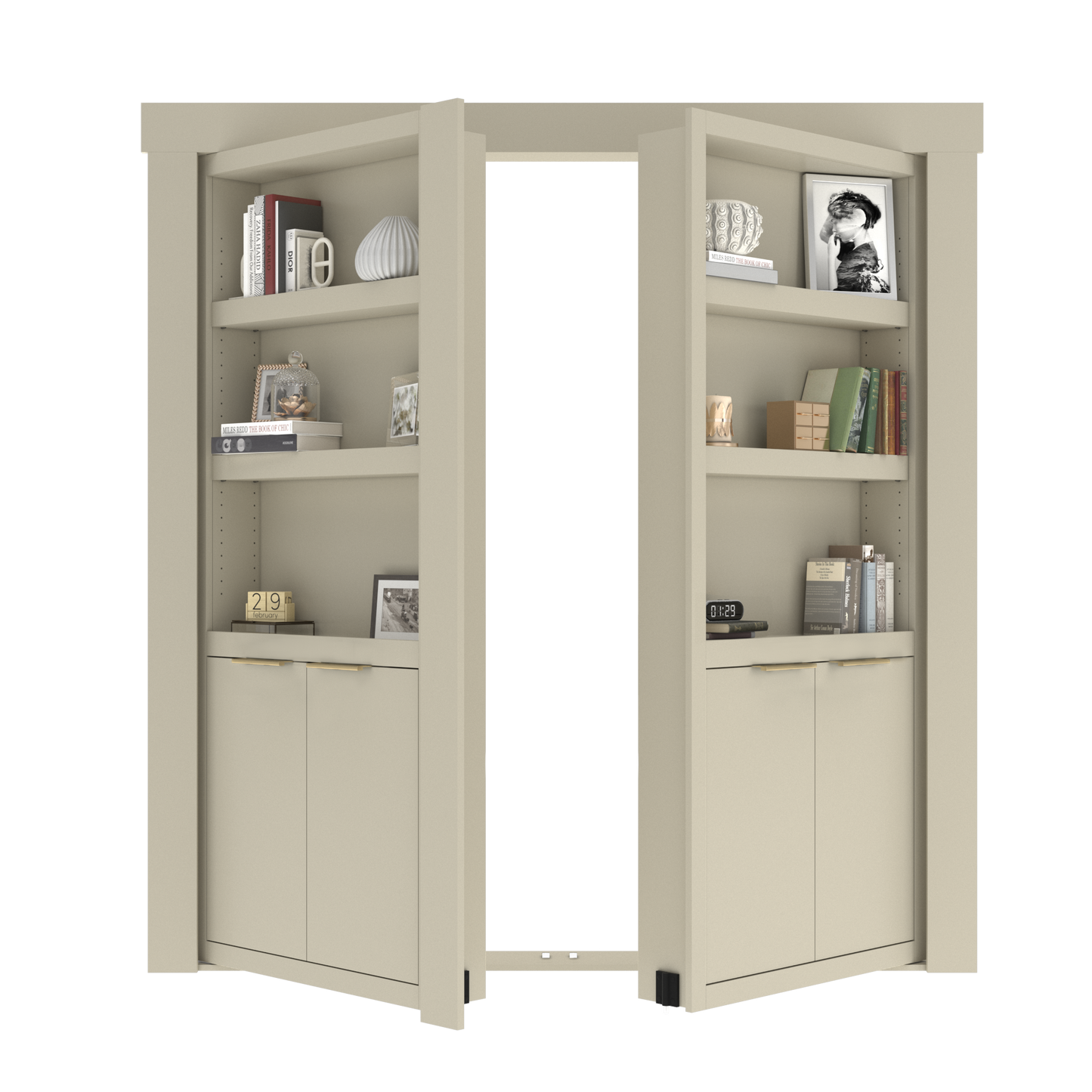 EcoCrafted French Murphy Door Bookcase