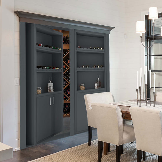 Secret Double Door with Wine Rack – Murphy Door®