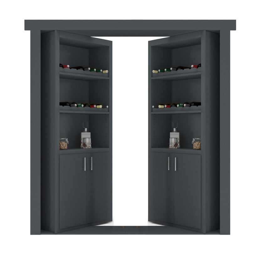 Secret Double Door with Wine Rack – Murphy Door®
