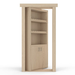 Hidden Flush Mount Maple Wine Rack Door– Murphy Door