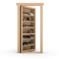 Hidden Flush Mount Oak Shoe Rack Door– Murphy Door