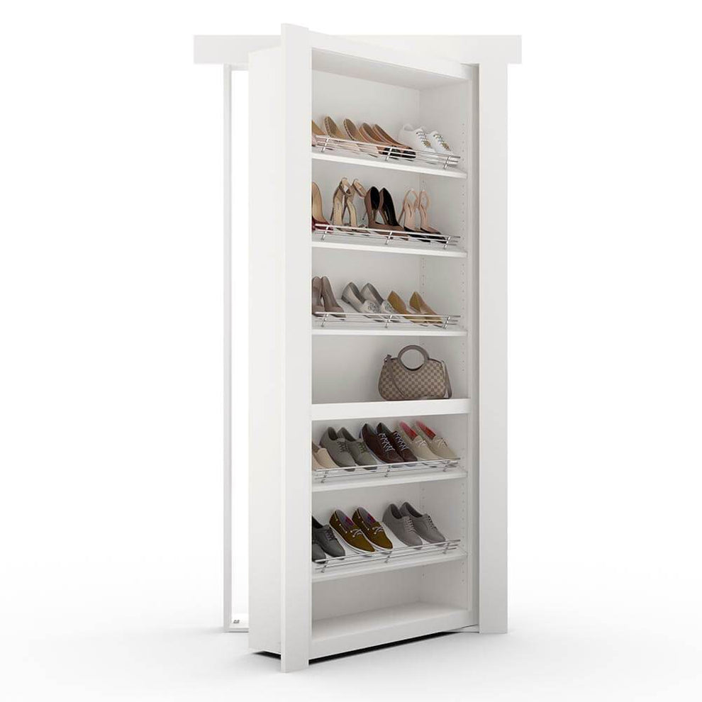Hidden Flush Mount Paint Grade Shoe Rack Door– Murphy Door