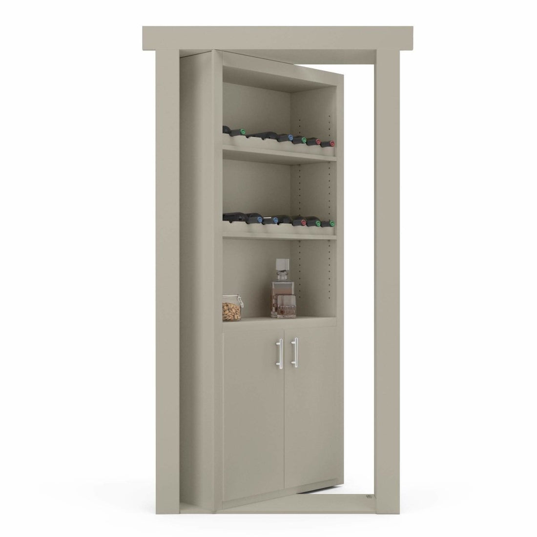 Hidden Flush Mount Paint Grade Wine Rack Door– Murphy Door