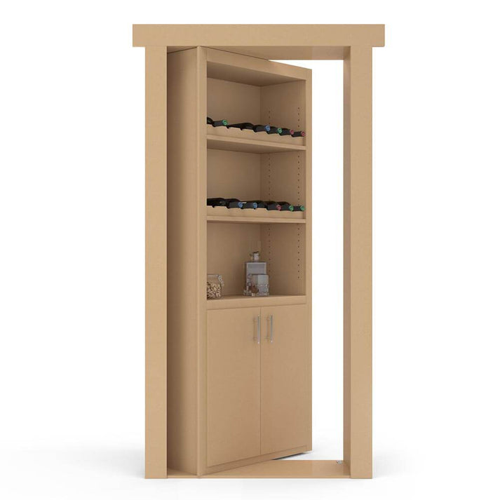 Hidden Flush Mount Paint Grade Wine Rack Door– Murphy Door