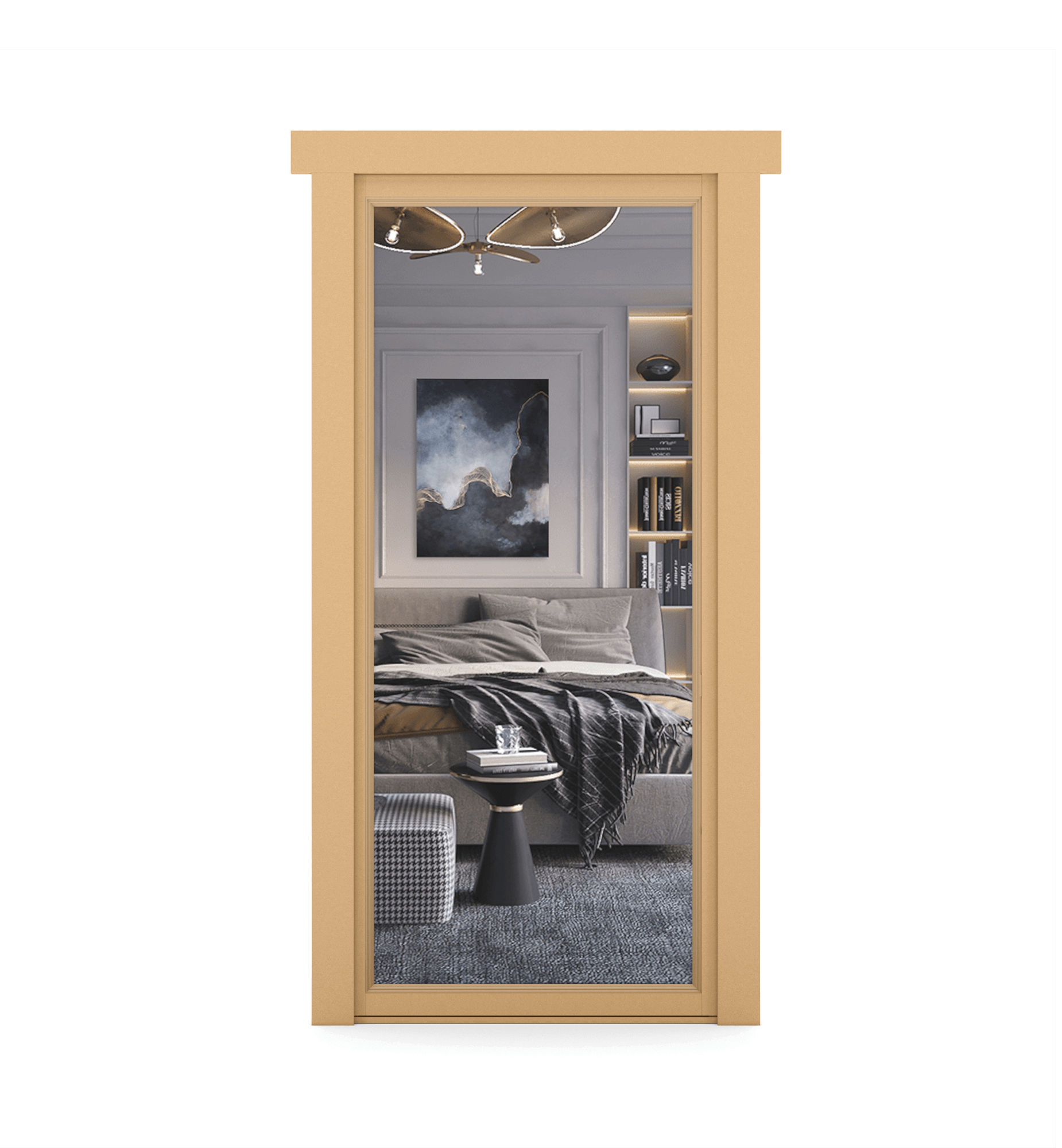 Hidden Paint Grade Mirror Door– Murphy Door